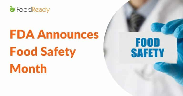 FDA Announces Food Safety Month - FoodReady