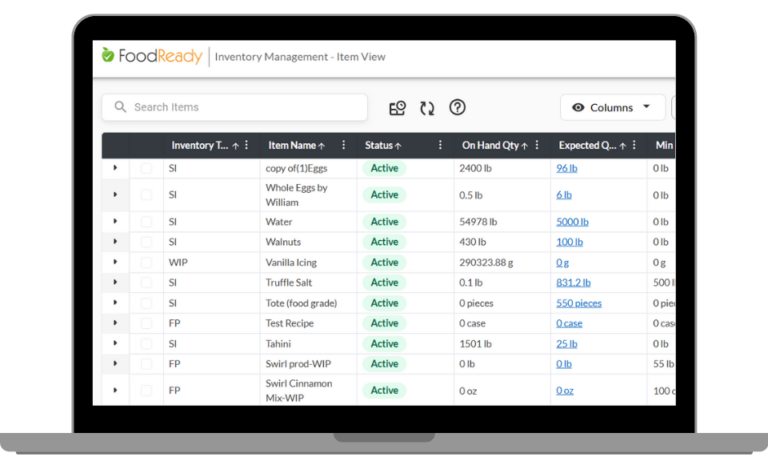 Complete Food Production Inventory Solution
