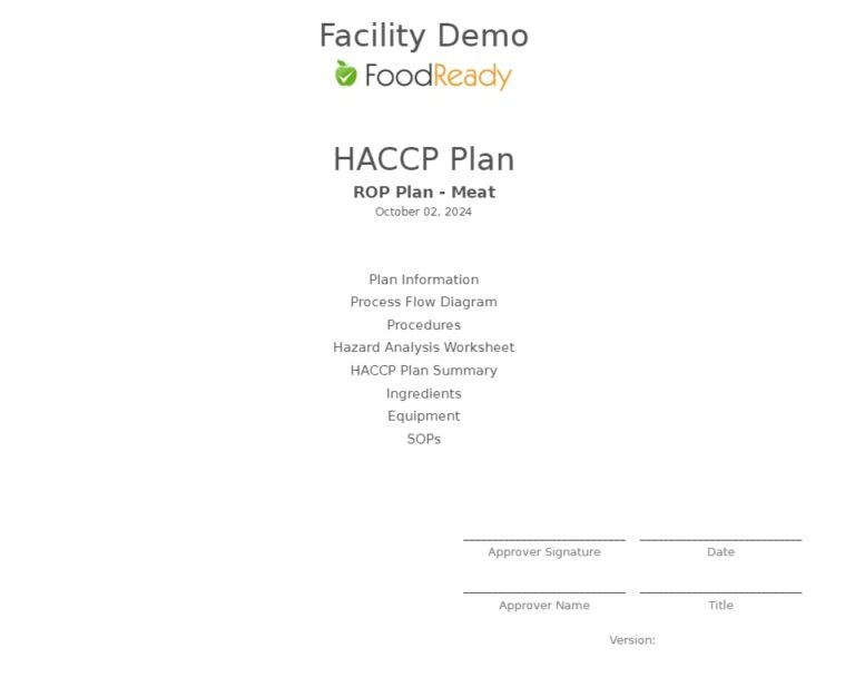 HACCP Fundamentals for Food Safety